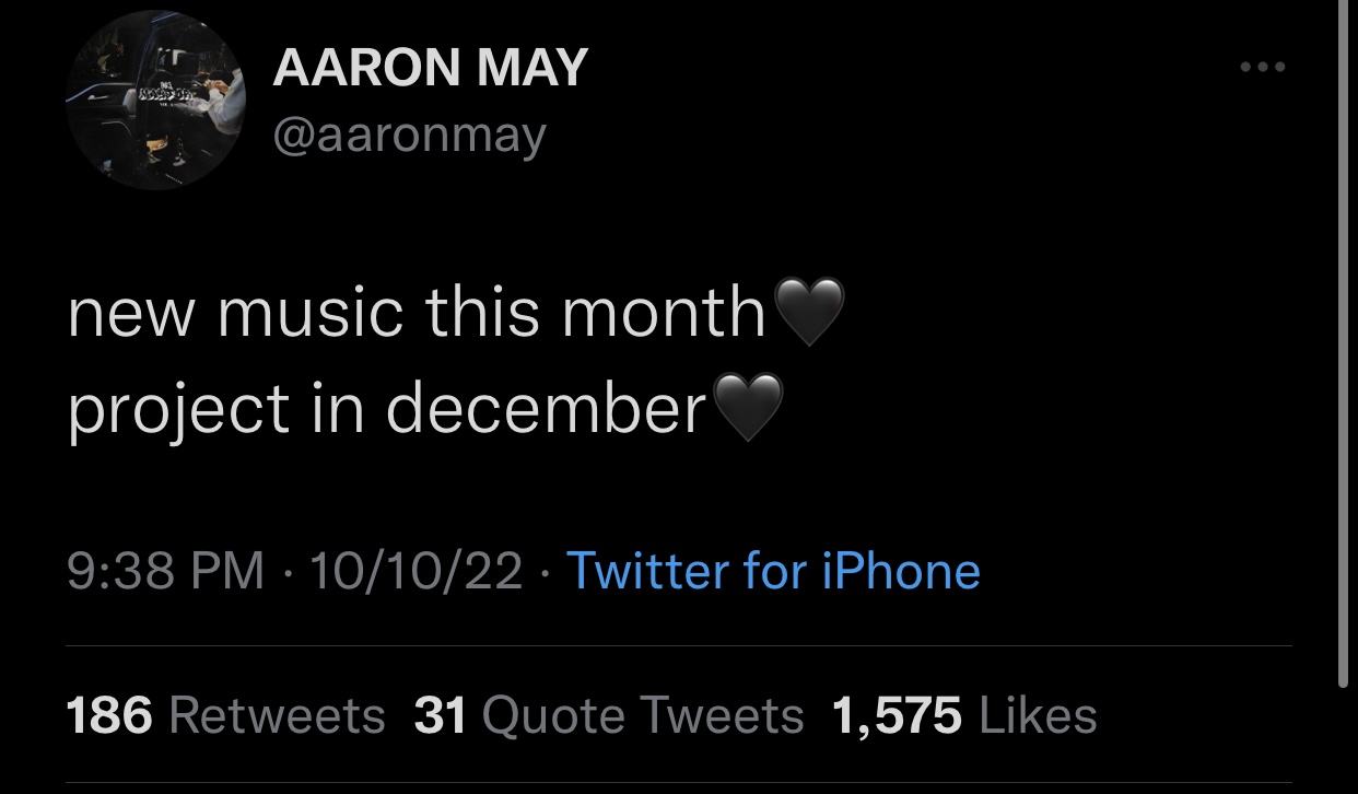 Aaron May's dropping new music this month - Kodiblaze